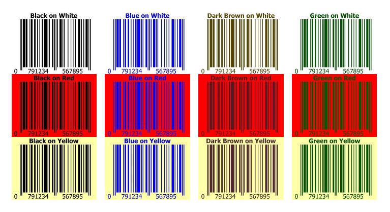 Cores Ideais para Código de Barras - Códigos EAN Brasil